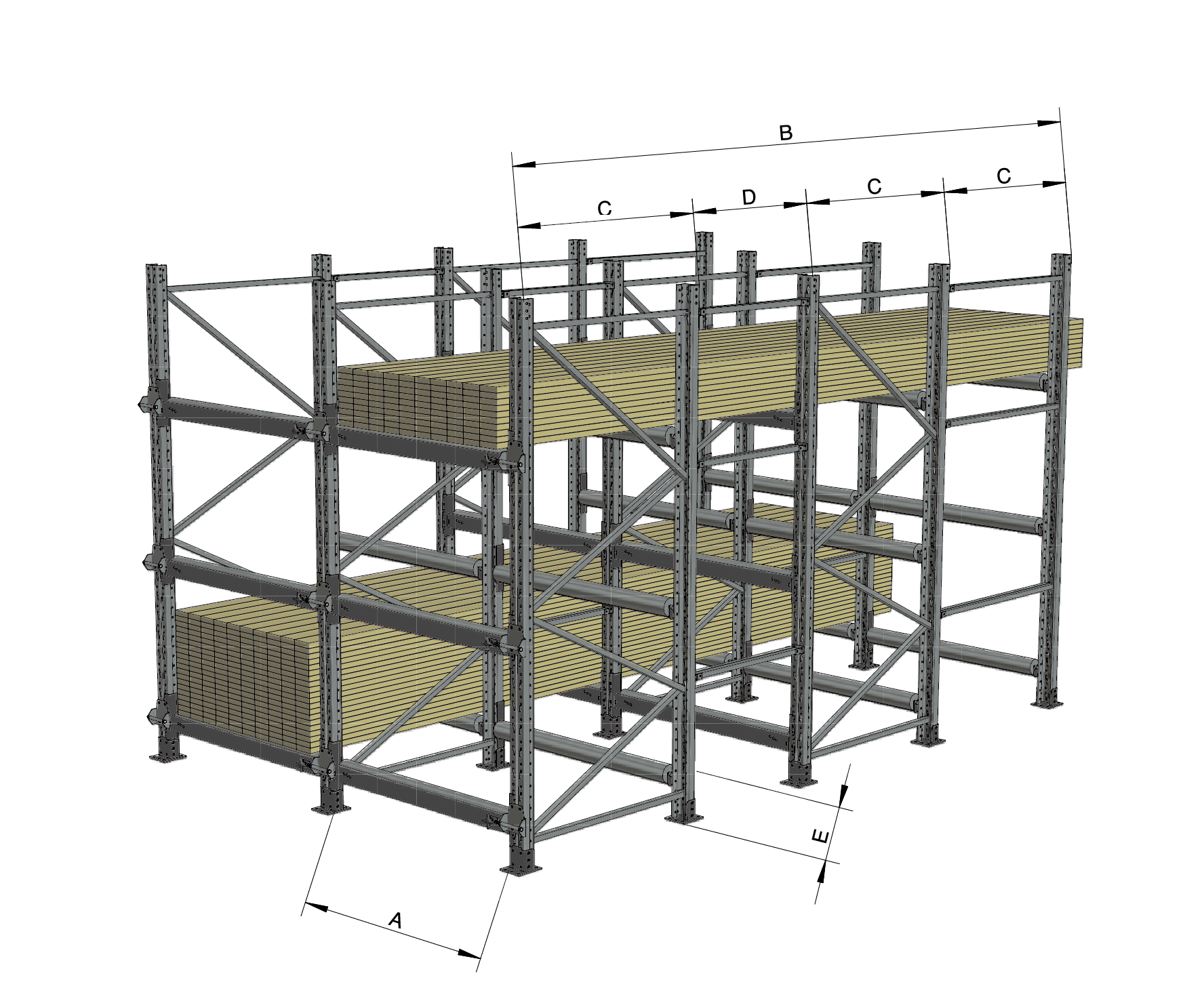Timber racking - EAB
